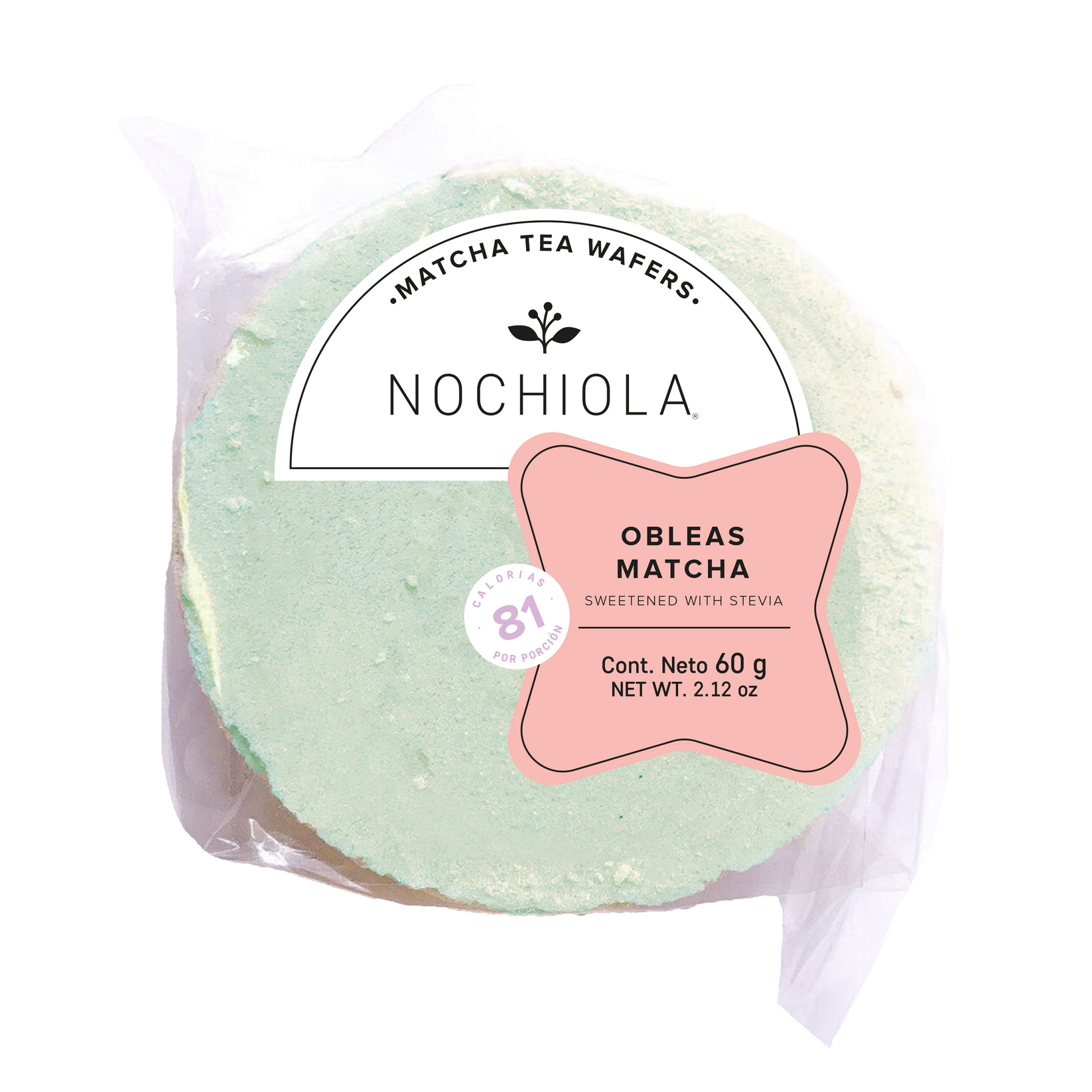 Obleas de Matcha sin azúcar 60g – Nochiola