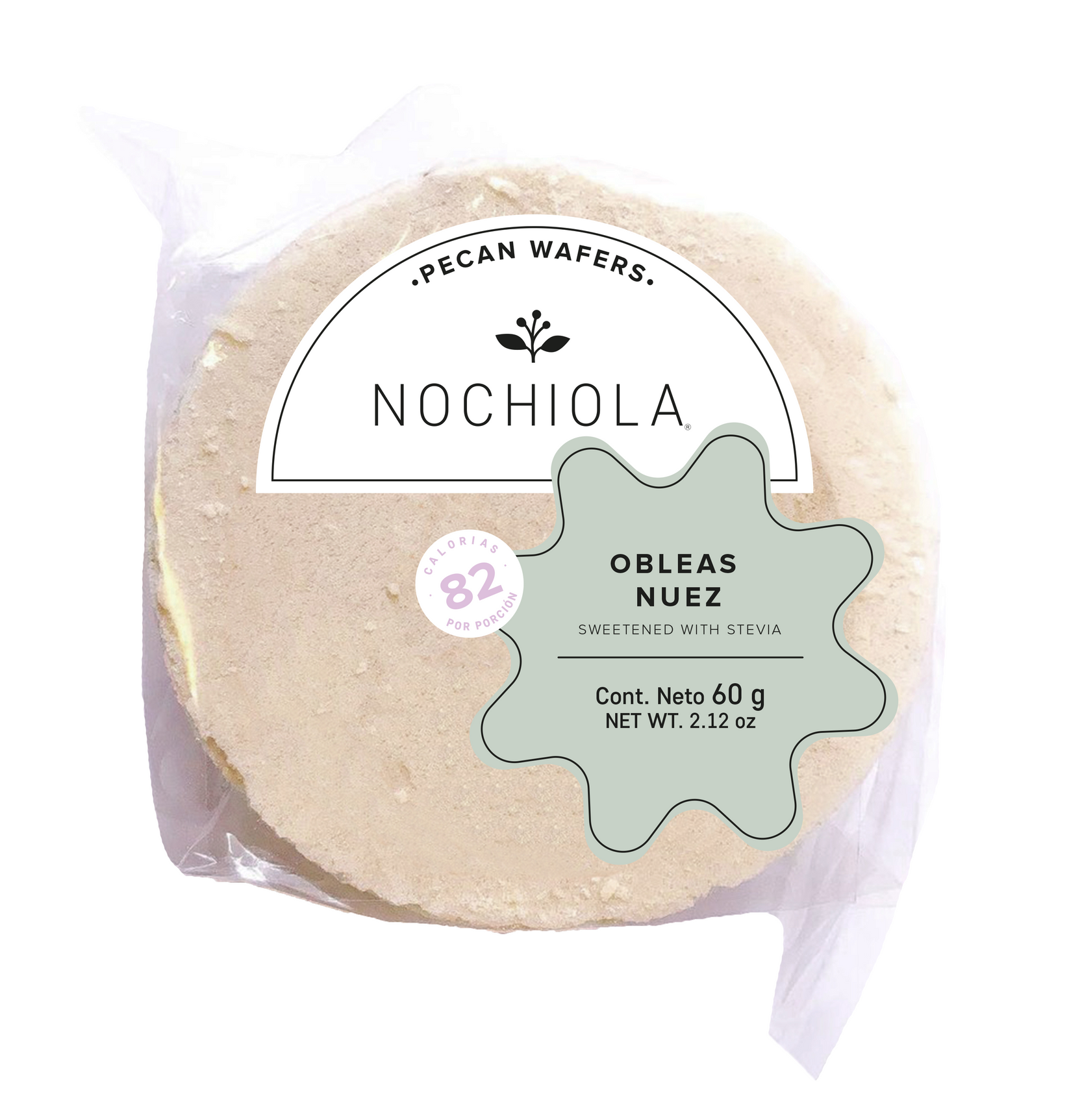 Obleas de Nuez sin azúcar 60g – Nochiola